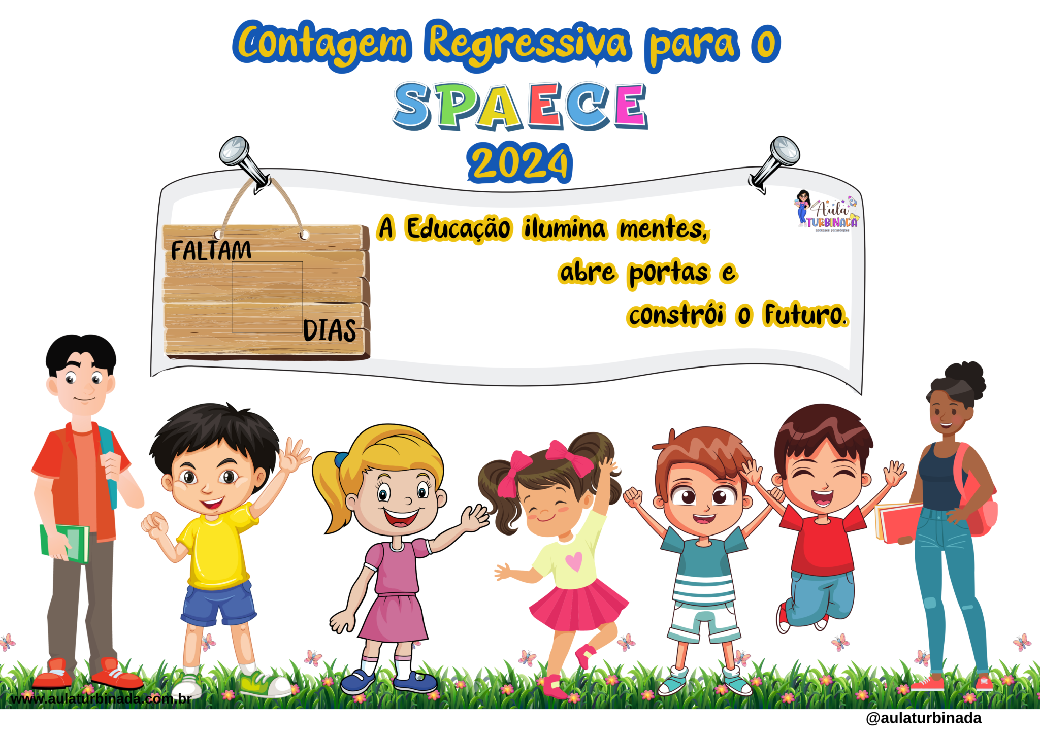 Painel Contagem regressiva SPAECE – Aula Turbinada – Loja de Recursos ...